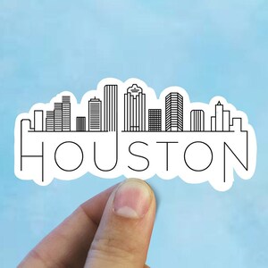 Houston Skyline Vinyl Sticker, Texas State, Best Friend Gift, Birthday ...