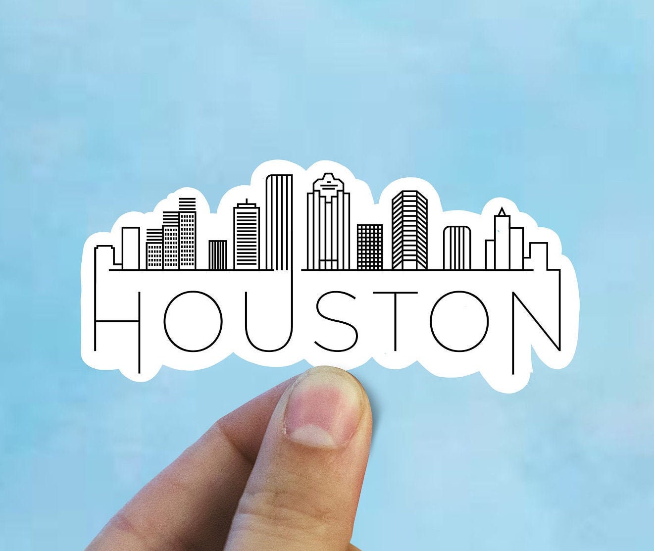 Houston Skyline Vinyl Sticker, Texas State, Best Friend Gift, Birthday ...