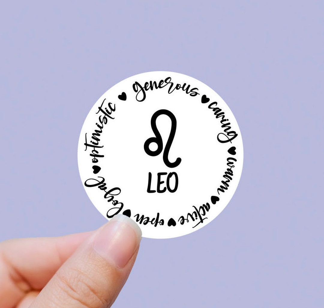 Leo Traits Sticker, Leo Zodiac Sticker, Astrology Sticker, Zodiac ...