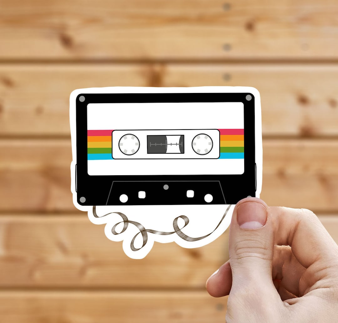 Cassette Tape Sticker, Cassette Sticker, 80s Decal, , Laptop Sticker ...
