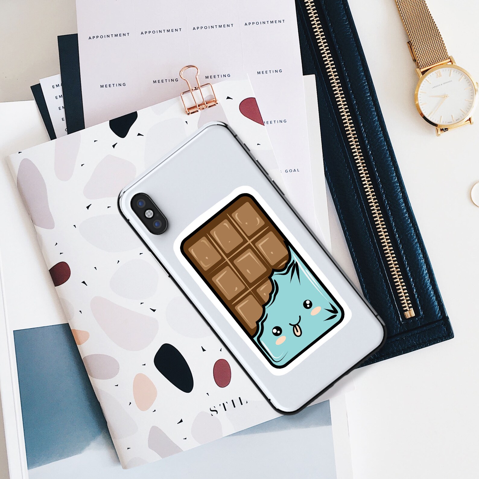 Cute Chocolate Bar Vinyl Sticker Cute Stickers Laptop - Etsy
