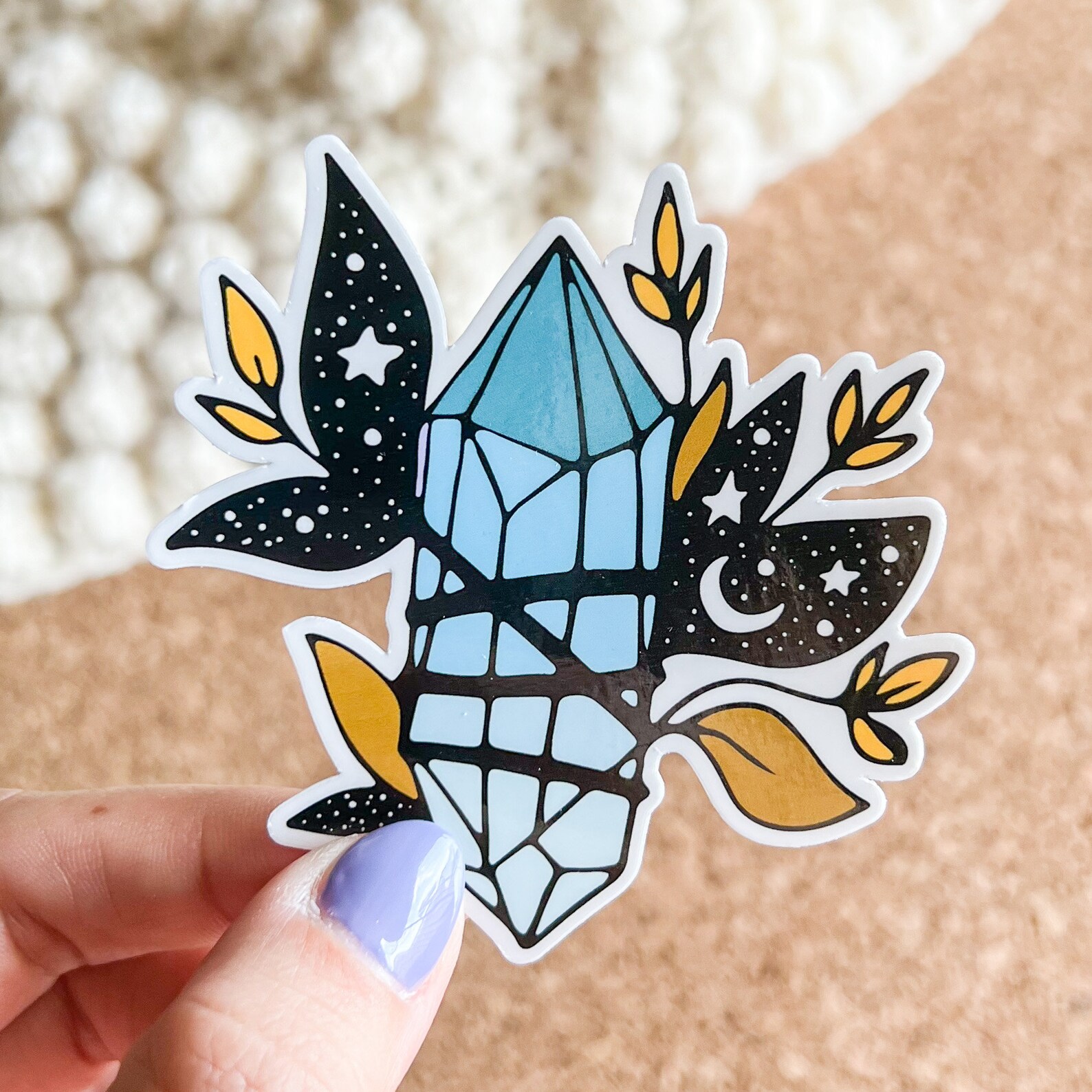 Galaxy Wrapped Crystal Vinyl Sticker, Trendy Stickers, Space Stickers ...