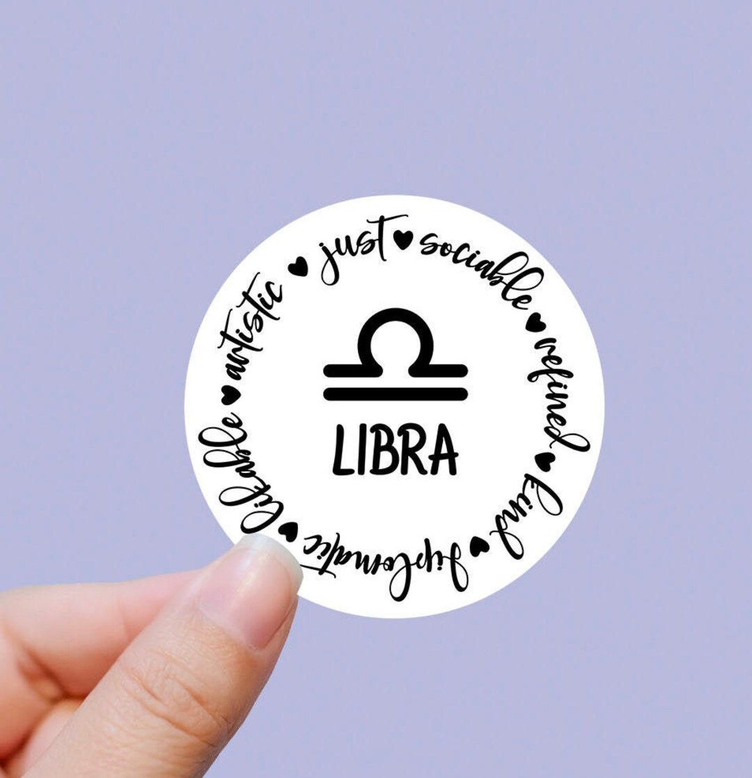 Libra Traits Sticker, Libra Zodiac Sticker, Astrology Sticker, Zodiac ...