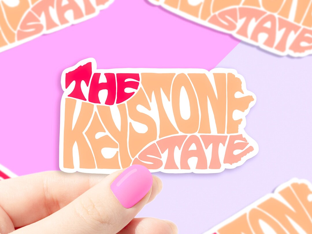 Pennsylvania State Outline Sticker, Waterproof State Sticker, Travel ...