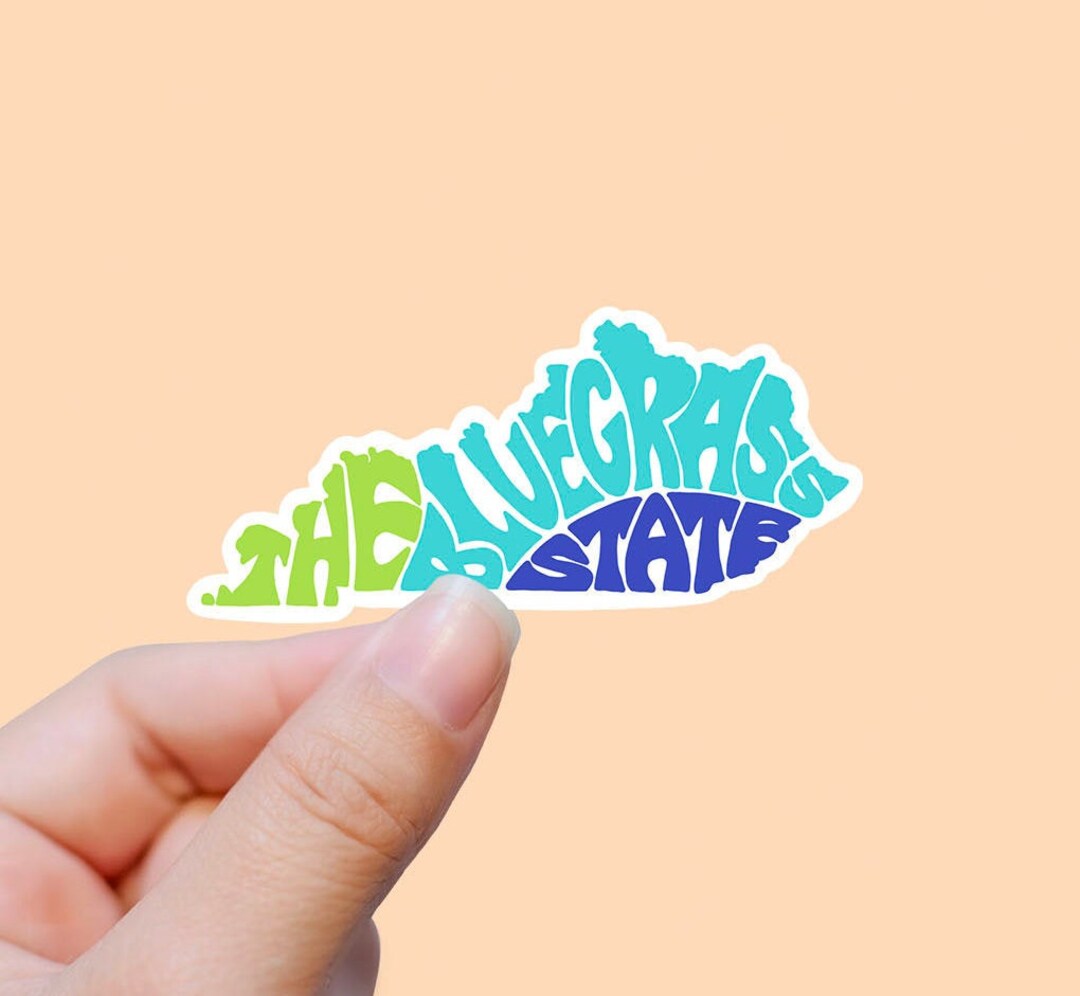 State of Kentucky Outline Sticker, Kentucky, Waterproof State Sticker ...