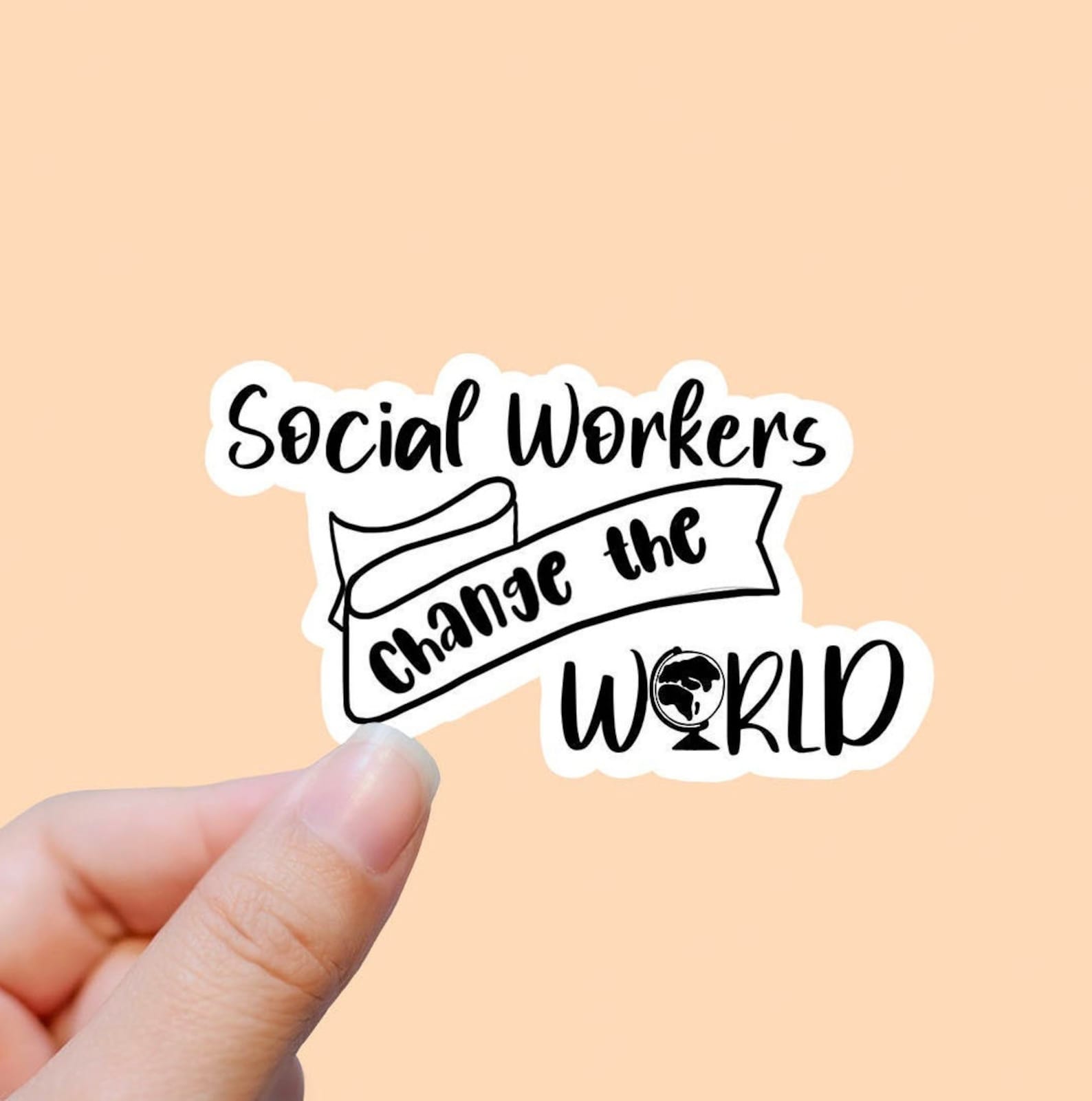 Social workers change the world vinyl sticker social therapy | Etsy