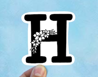 Old English Letter H Initial Vinyl Decal Sticker Diploma Font - Etsy