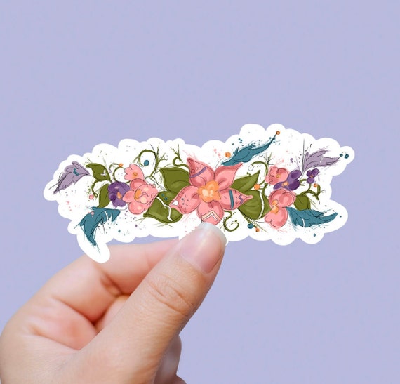 Offbeat Florals Vinyl Sticker Flower Stickers Floral Decals | Etsy