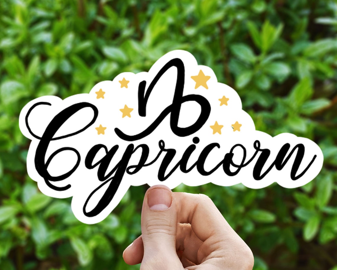 Minimalistic Capricorn Vinyl Sticker Astrology Sticker Best - Etsy