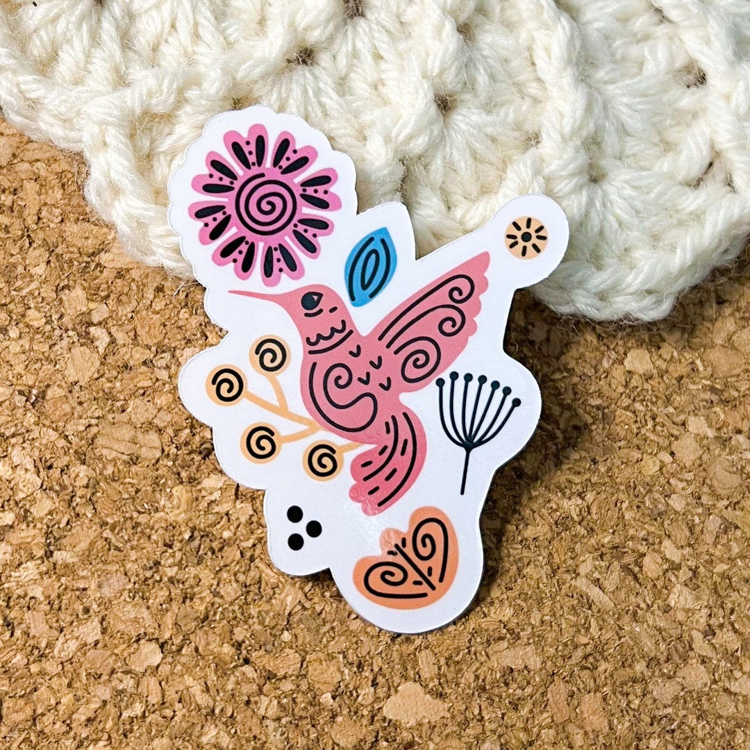 Colorful Birdie Vinyl Sticker, Bird Decals, Funny Stickers , Water ...