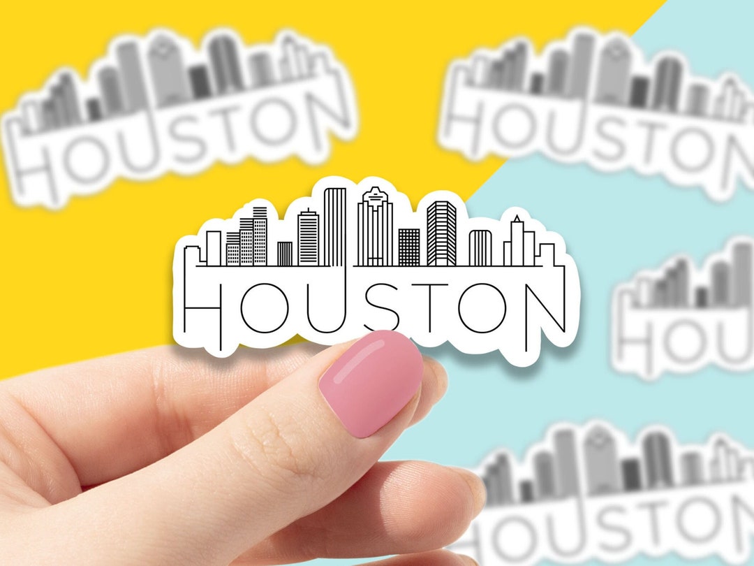 Houston Skyline Vinyl Sticker, Texas State, Best Friend Gift, Birthday ...