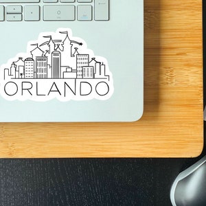 Orlando Skyline Vinyl Sticker, Travel Stickers, Florida, Best Friend ...