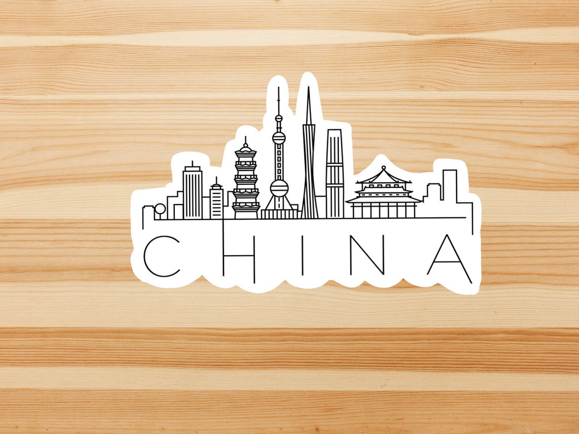 China Skyline Vinyl Sticker, Chinese,best Friend Gift, Birthday Gift ...