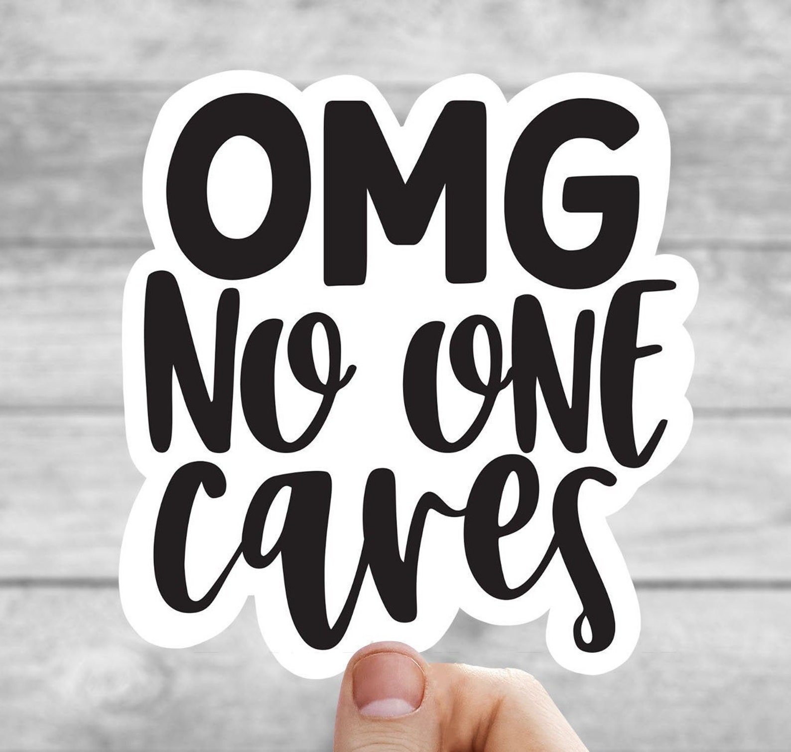 Omg No One Cares Vinyl Sticker Funny Sticker Meme Sticker - Etsy