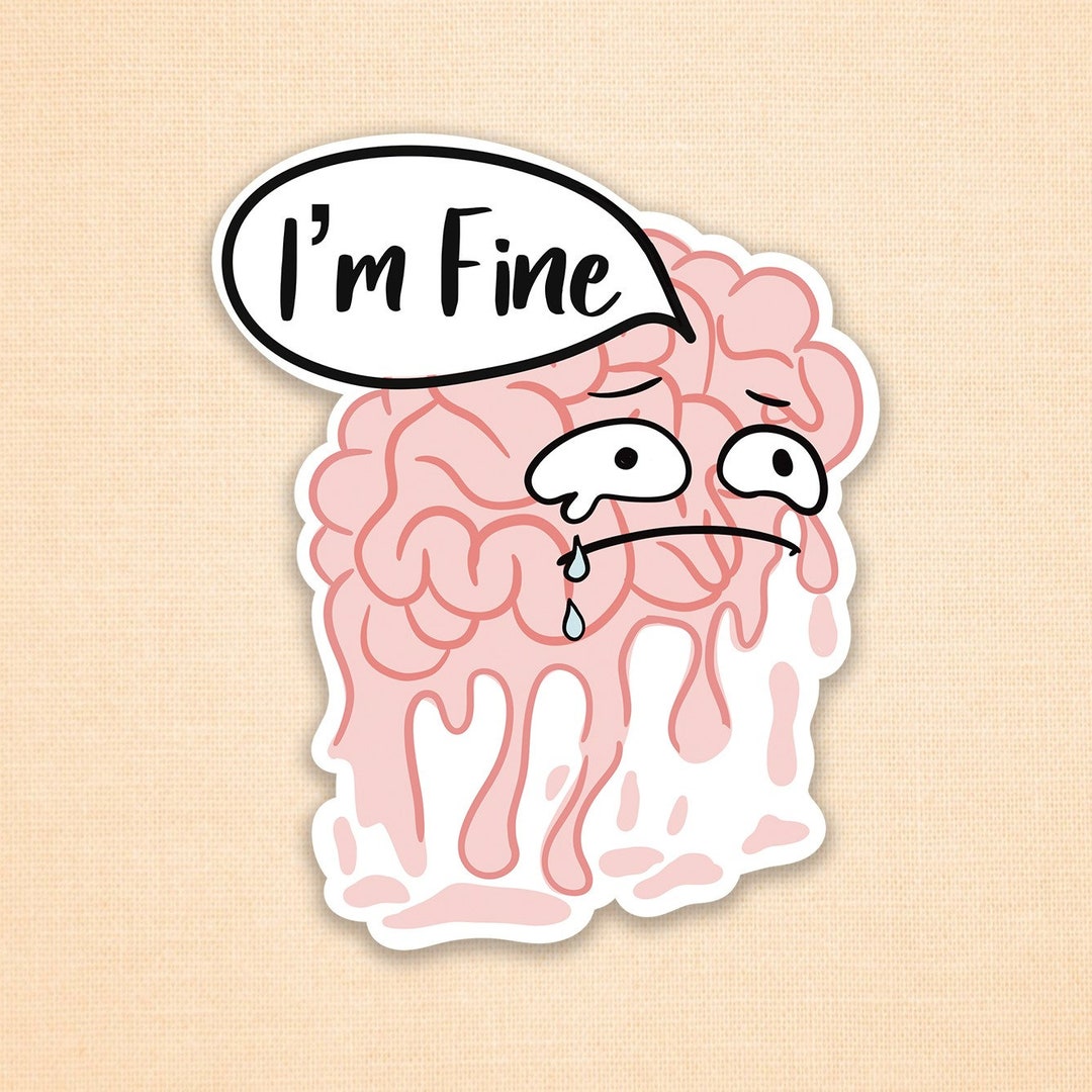 Fine Brain Sticker, Vinyl Sticker, Funny Stickers, Waterproof Decals ...