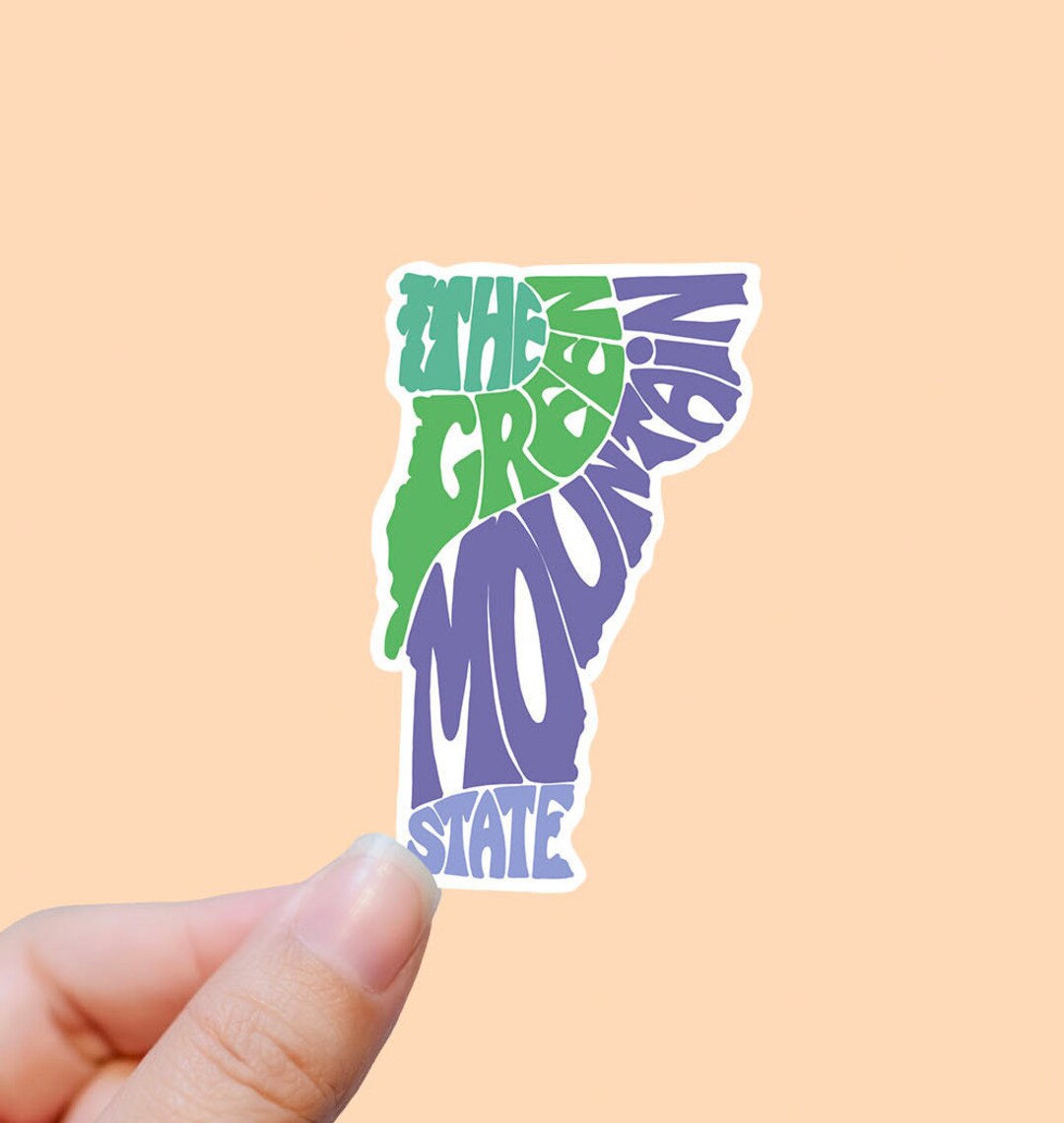 Vermont State Outline Sticker, Waterproof State Sticker, Travel Sticker ...