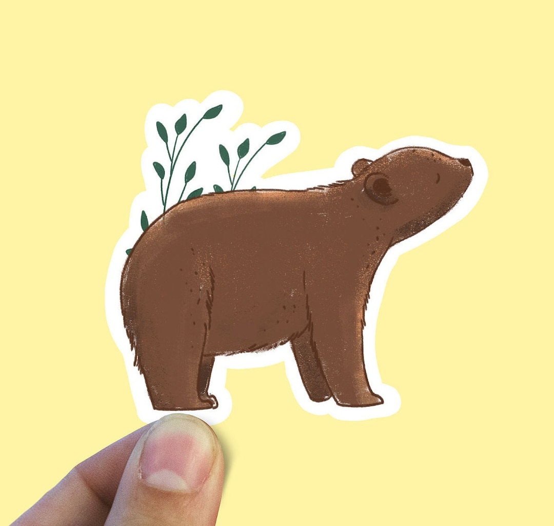 Watercolor Little Bear Vinyl Sticker, Bear Sticker, Best Friend Gift ...