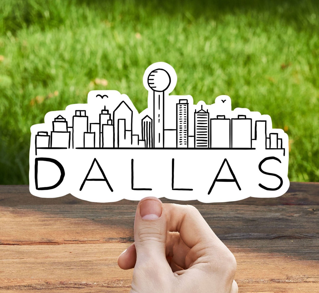 Dallas Skyline Vinyl Sticker, Texas,best Friend Gift, Birthday Gift ...