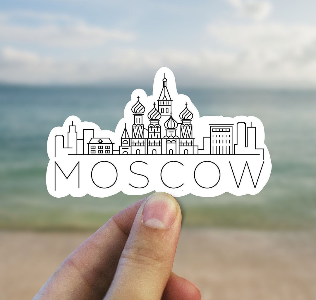 Moscow Skyline Vinyl Sticker, Travel Stickers, Best Friend Gift ...