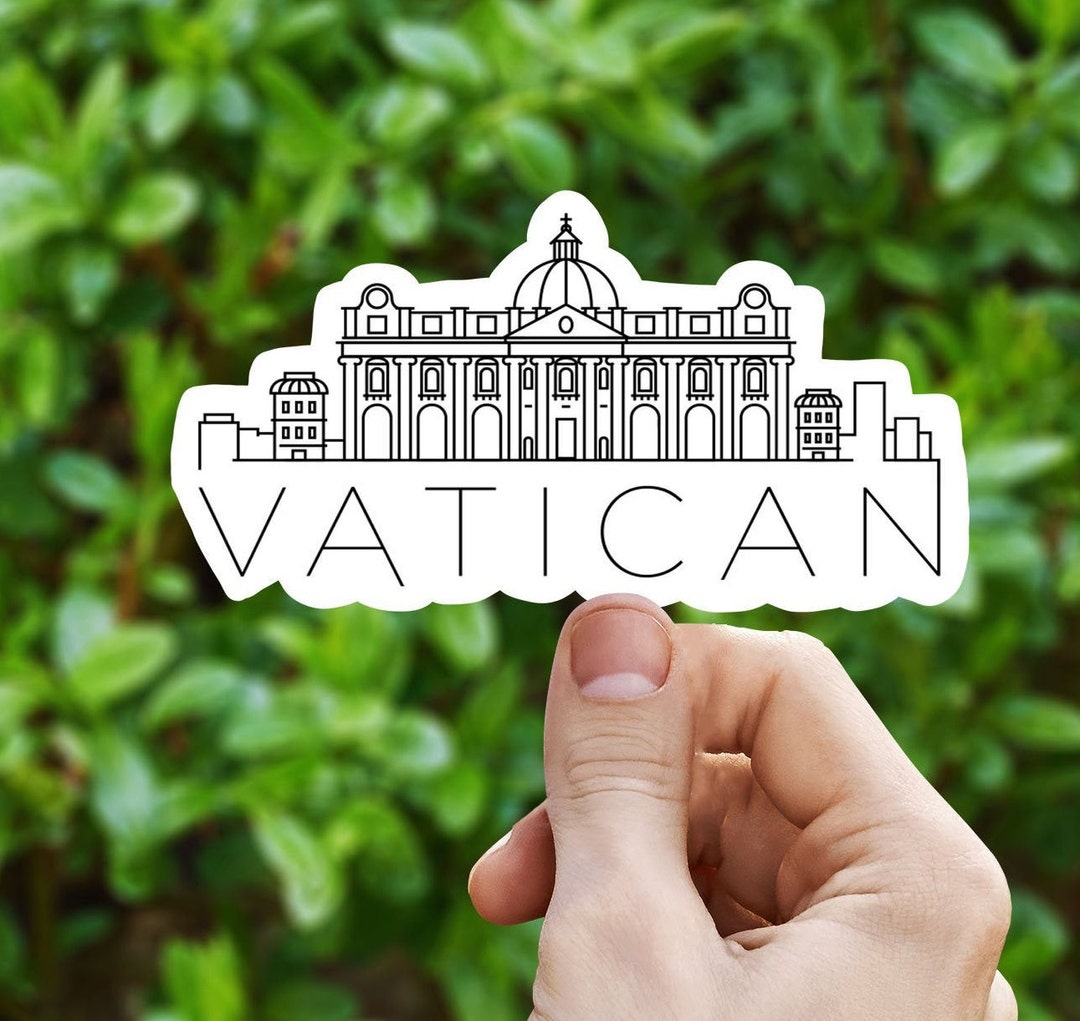 Vatican Skyline Vinyl Sticker, Vatican City, Travel Stickers, Best ...