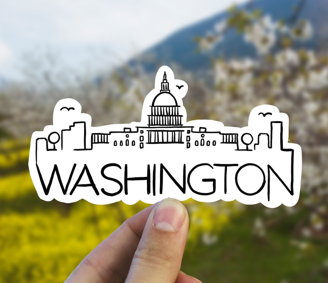 Washington Skyline Vinyl Sticker, Washington Dc,best Friend Gift ...