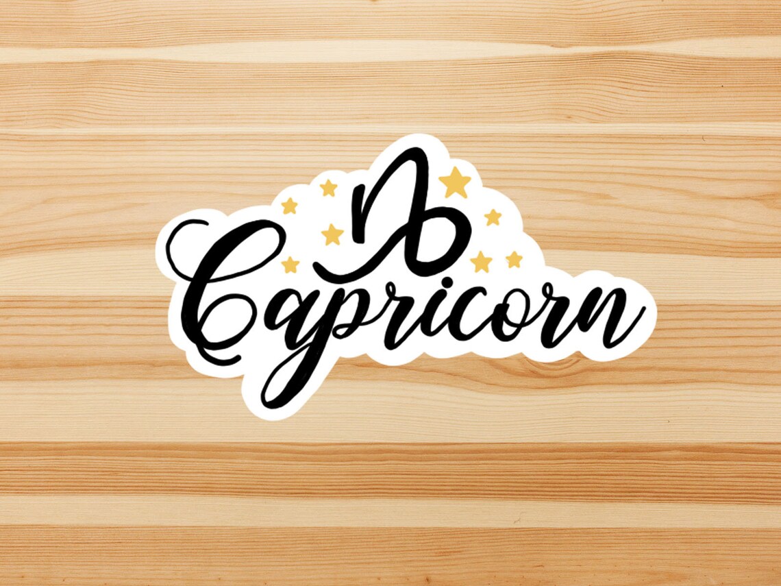Minimalistic Capricorn Vinyl Sticker Astrology Sticker Best - Etsy