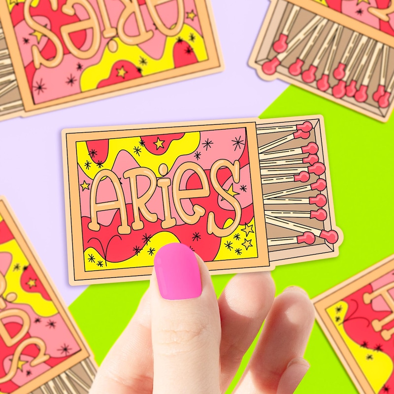 Aries Star Sticker - Etsy