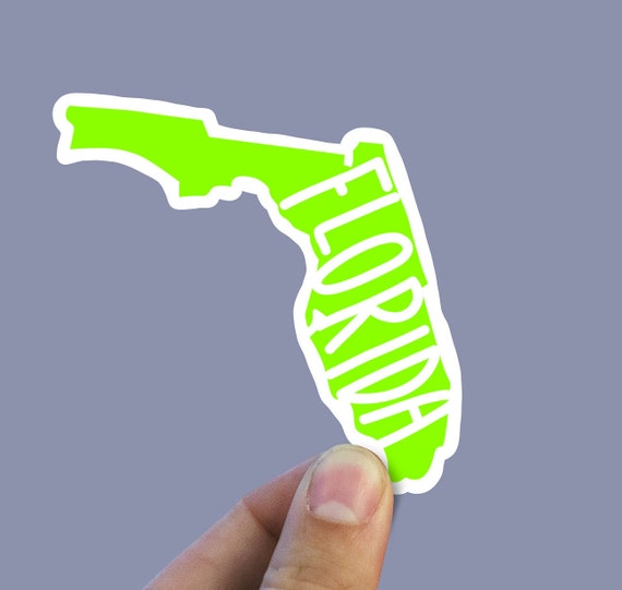 Minimal Florida Vinyl Sticker Custom Stickers Florida - Etsy