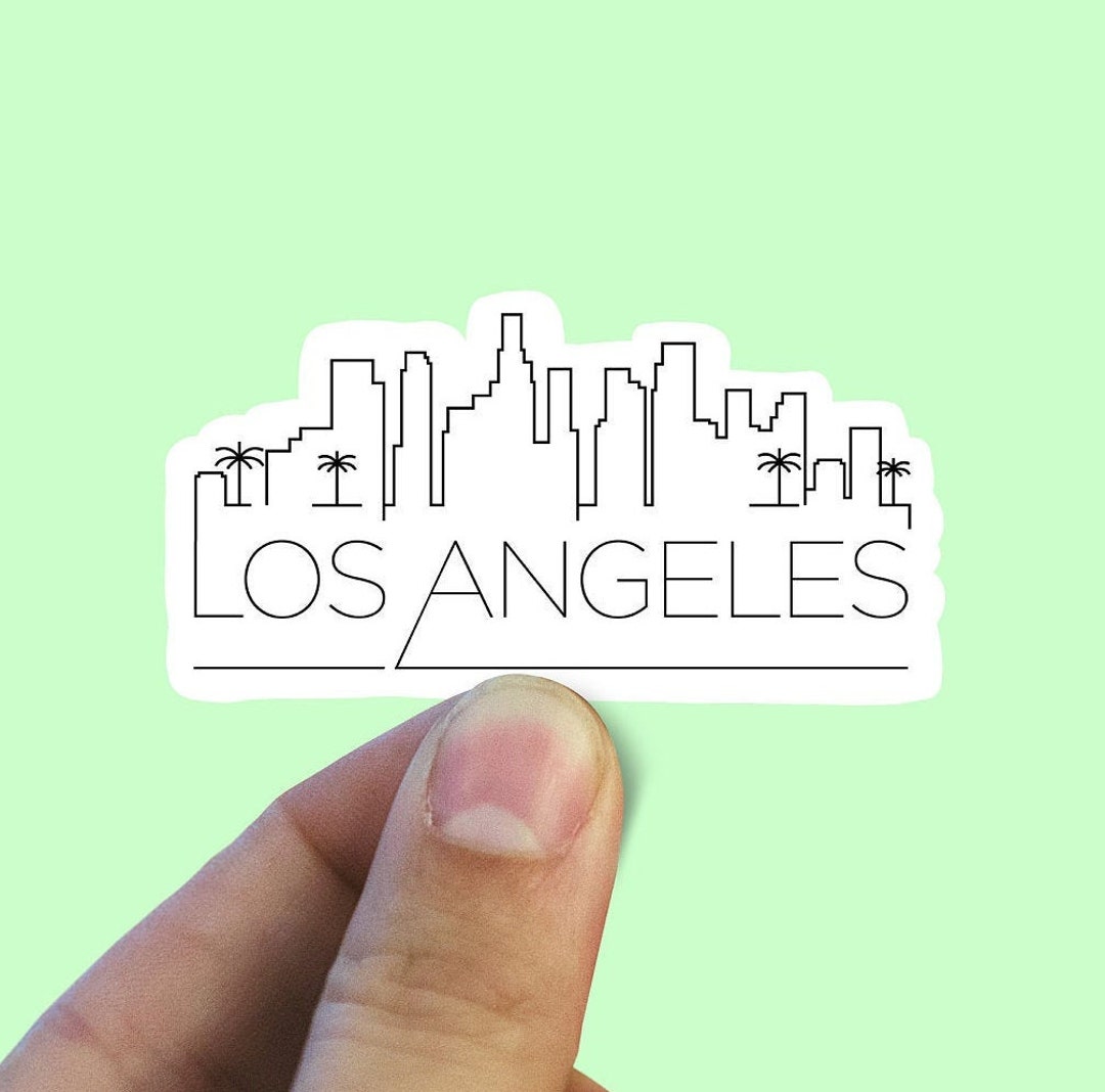 Los Angeles Skyline Vinyl Sticker, Travel Stickers, California, Best ...