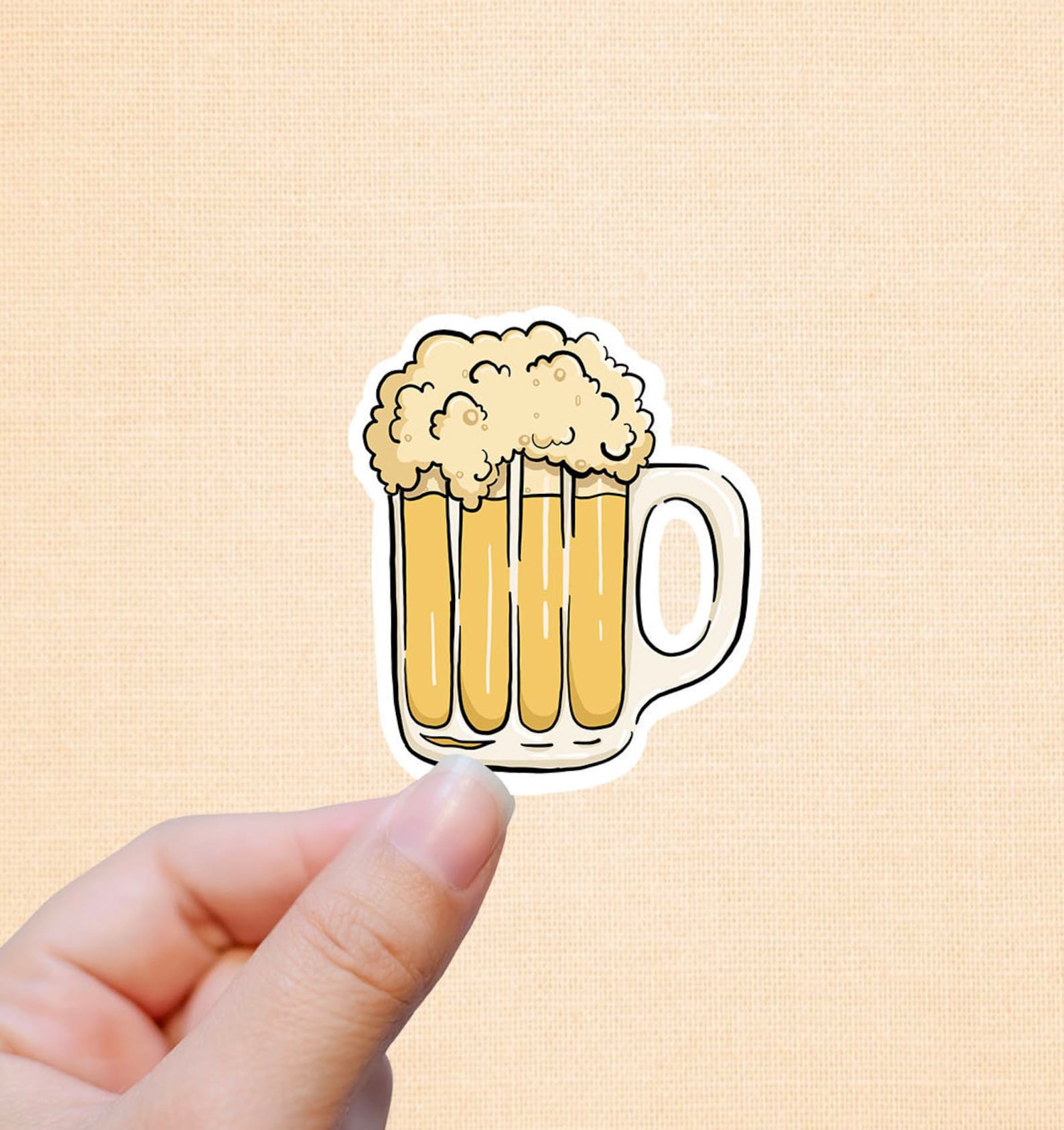 Beer Mug Sticker Vinyl Sticker Funny Sticker Gift Laptop - Etsy