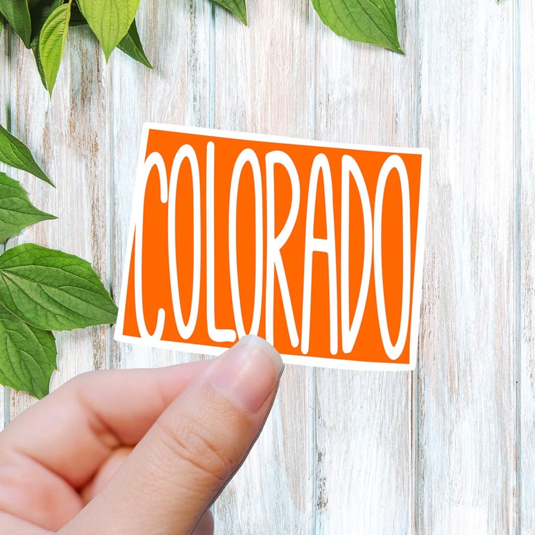 Minimal Colorado Vinyl Sticker, Custom Stickers, Colorado, Travel ...