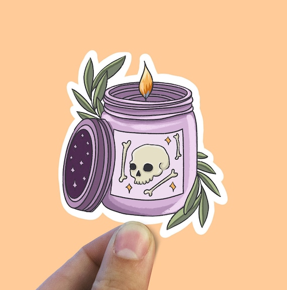 Poison Candle Vinyl Sticker Candles Aesthetic Stickers - Etsy