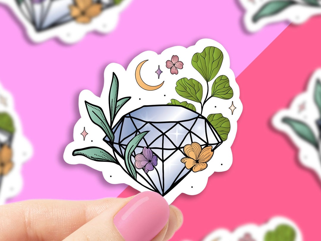 April Birth Stone Diamond Vinyl Sticker, Birth Stone, Diamond, Trendy ...