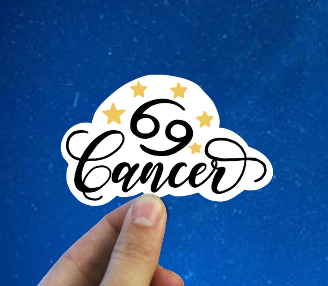 Minimalistic Cancer Vinyl Sticker Astrology Sticker Best - Etsy