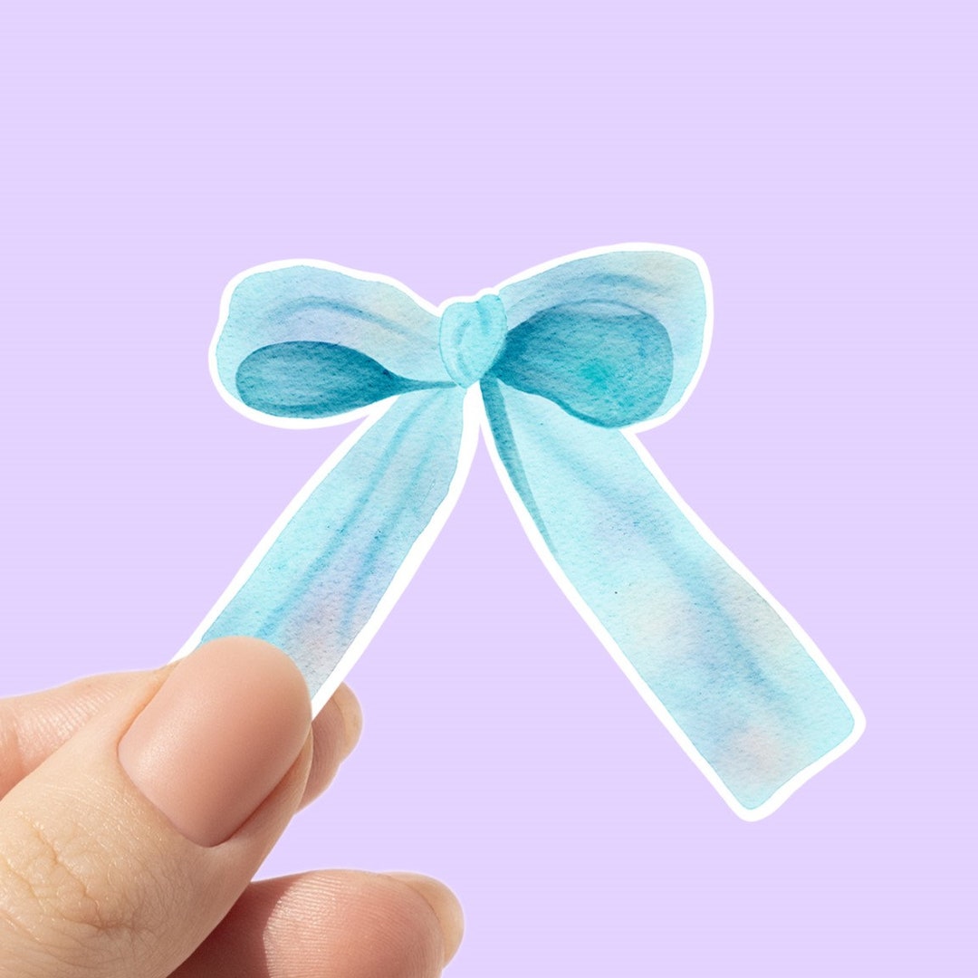 Blue Bow Sticker, Sticker for Water Bottle, Sarcastic Humor Stickers ...