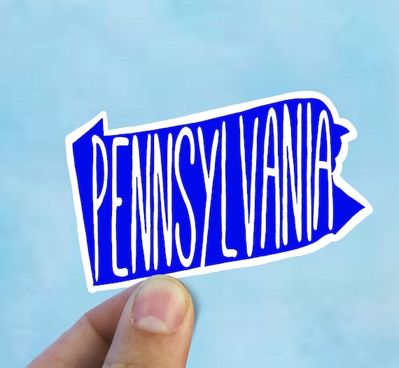 Minimal Pennsylvania State Vinyl Sticker Custom Stickers | Etsy