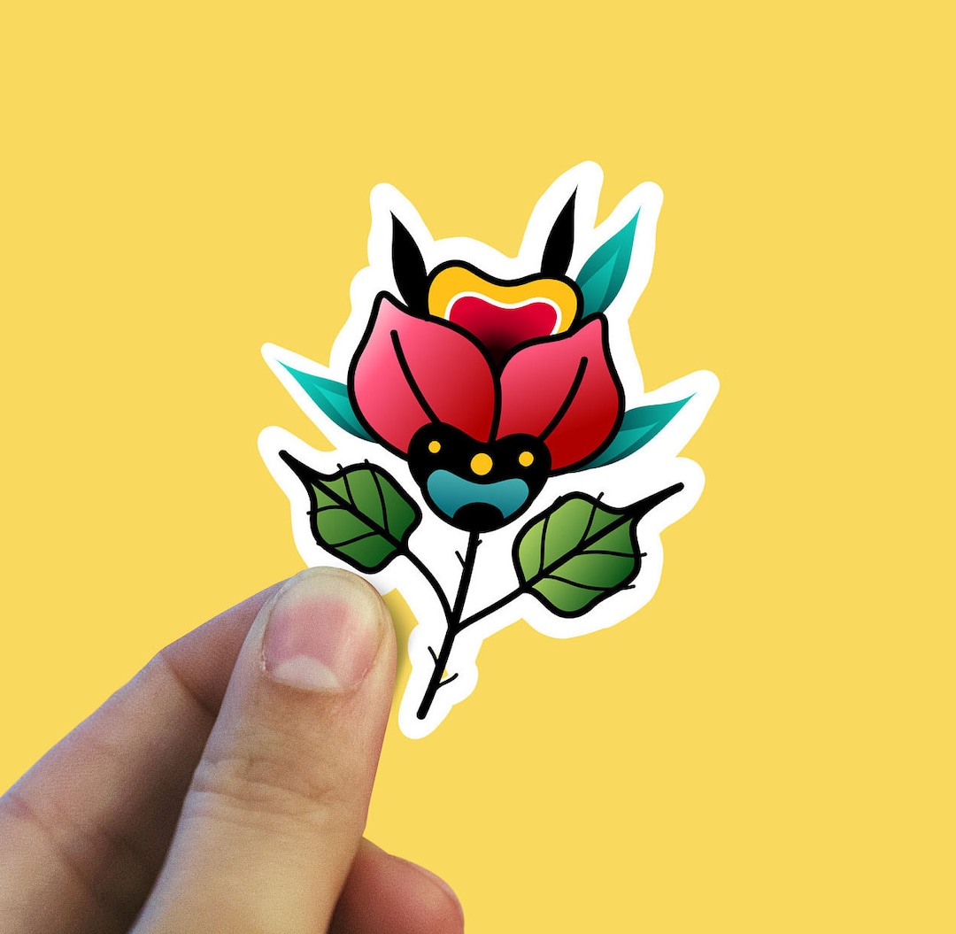 Tattoo Flower Stem Vinyl Sticker, Best Friend Gift, Fine Art, Birthday ...