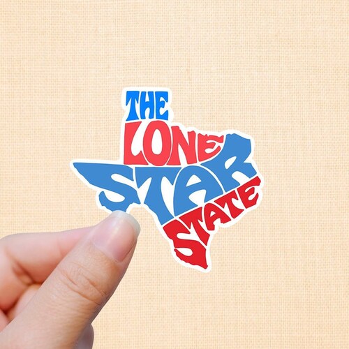 Texas State Outline Sticker Waterproof State Sticker Travel - Etsy