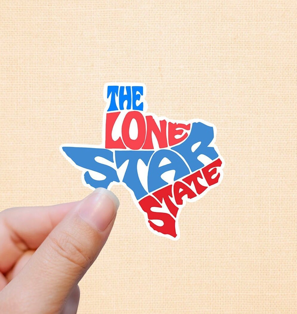 Texas State Outline Sticker Waterproof State Sticker Travel - Etsy