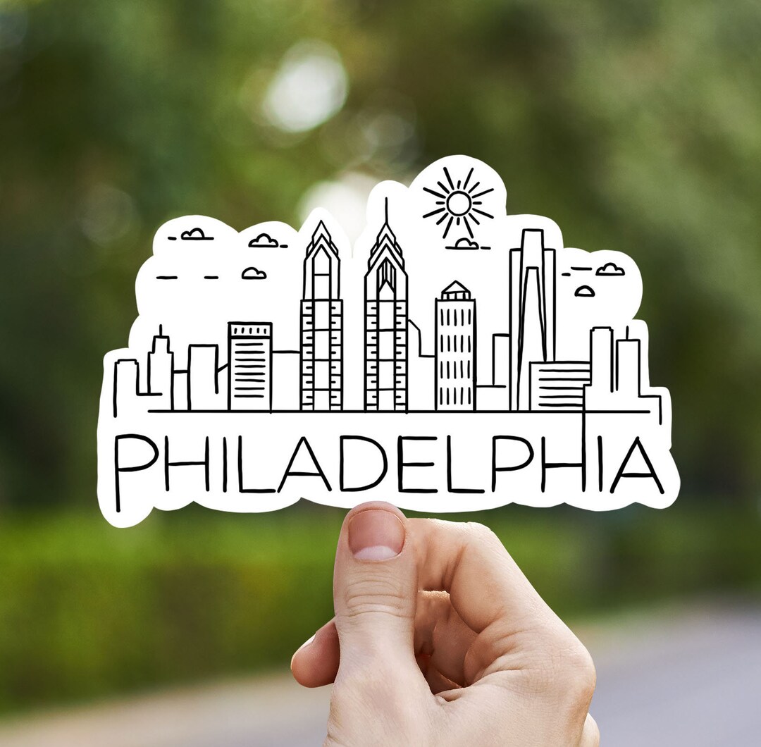 Philadelphia Skyline Vinyl Sticker, Pennsylvania,best Friend Gift ...