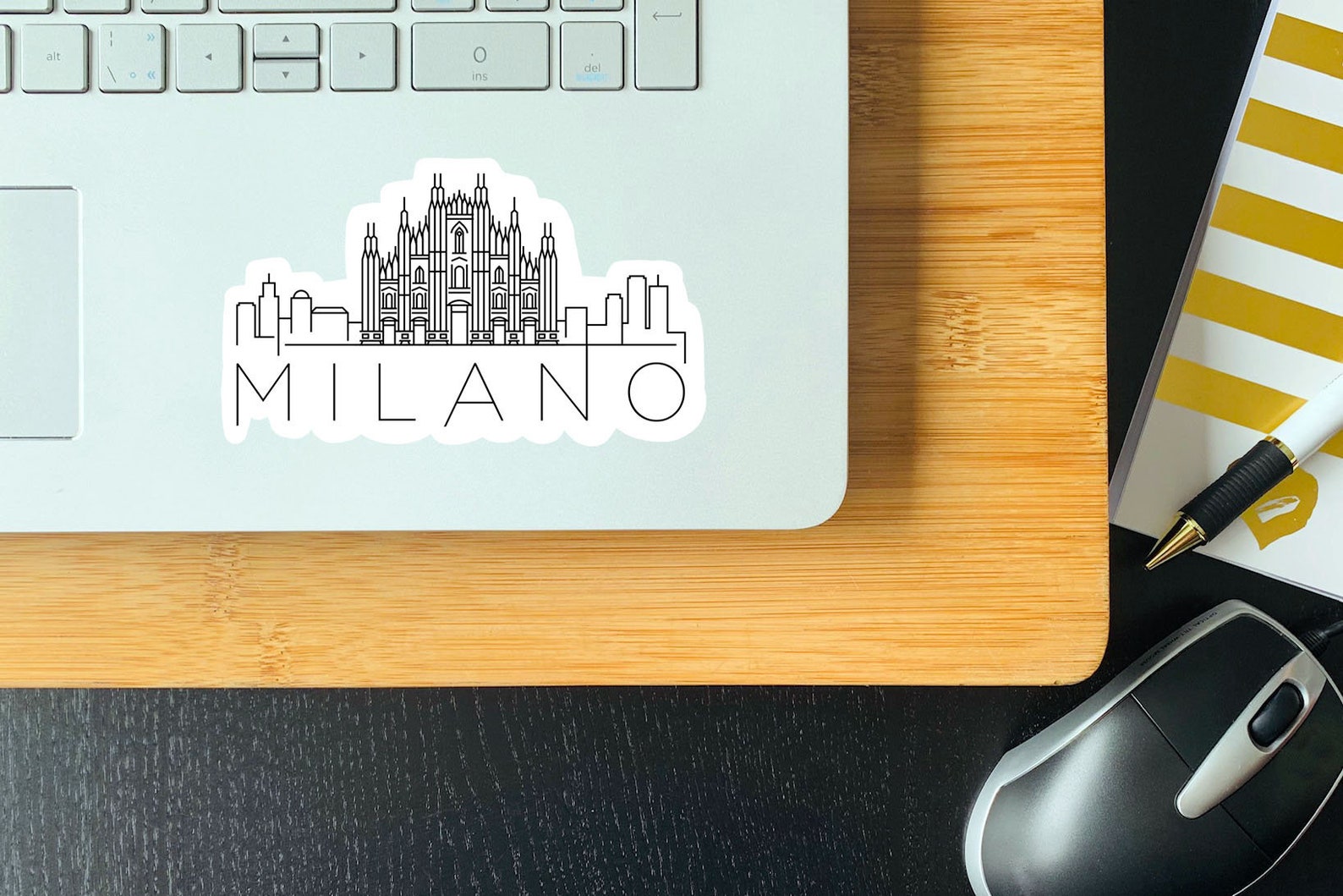 Milano Skyline Vinyl Sticker, Italy, Travel Stickers, Best Friend Gift ...