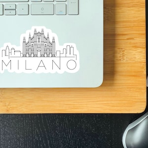 Milano Skyline Vinyl Sticker, Italy, Travel Stickers, Best Friend Gift ...