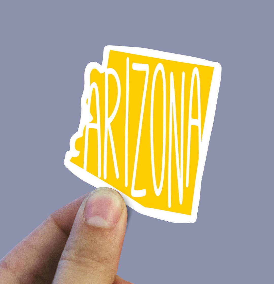 Minimal Arizona State Vinyl Sticker, Custom Stickers, Arizona, Travel ...
