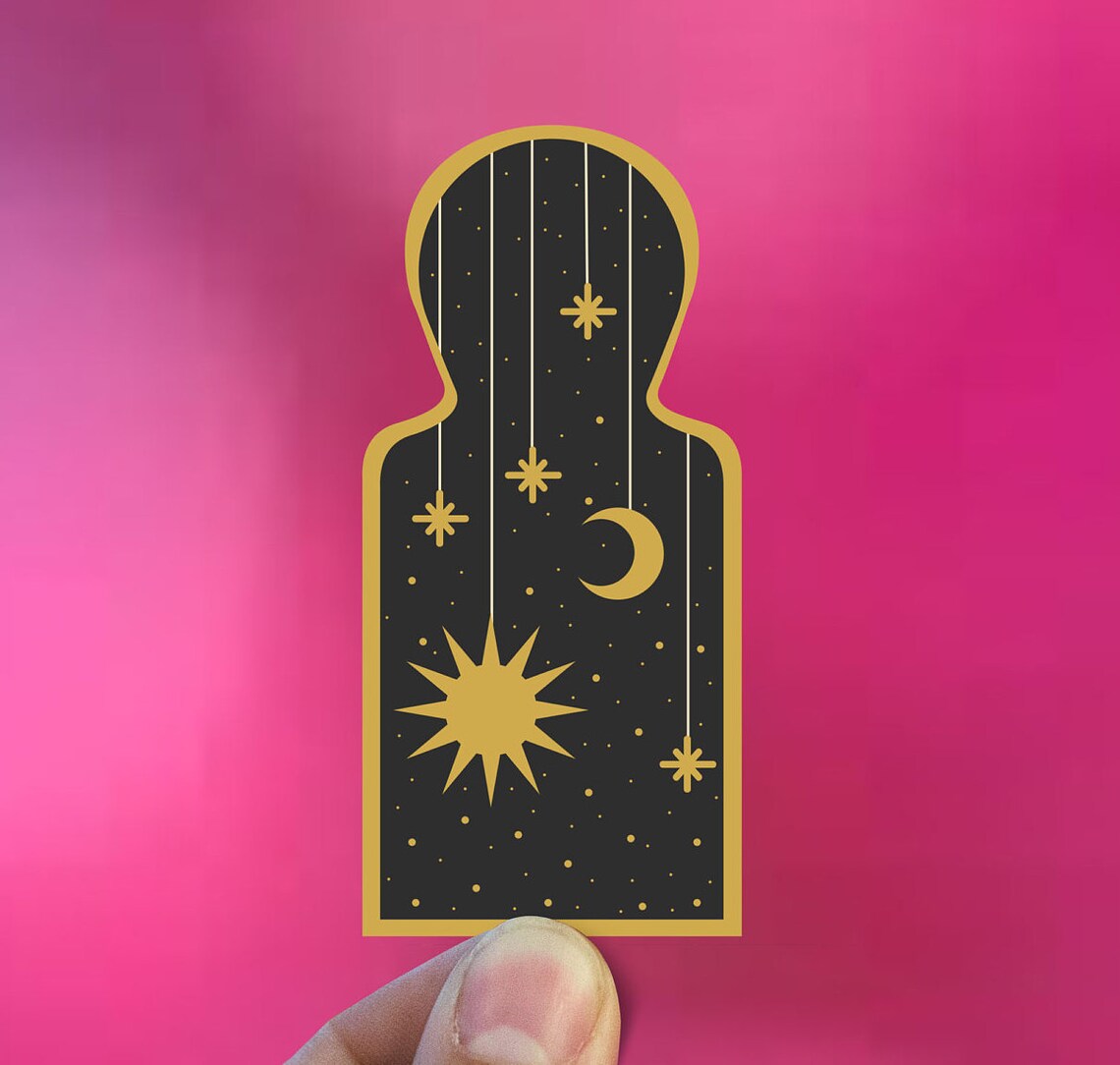 Galaxy Keyhole Vinyl Sticker Aesthetic Sticker Trendy | Etsy