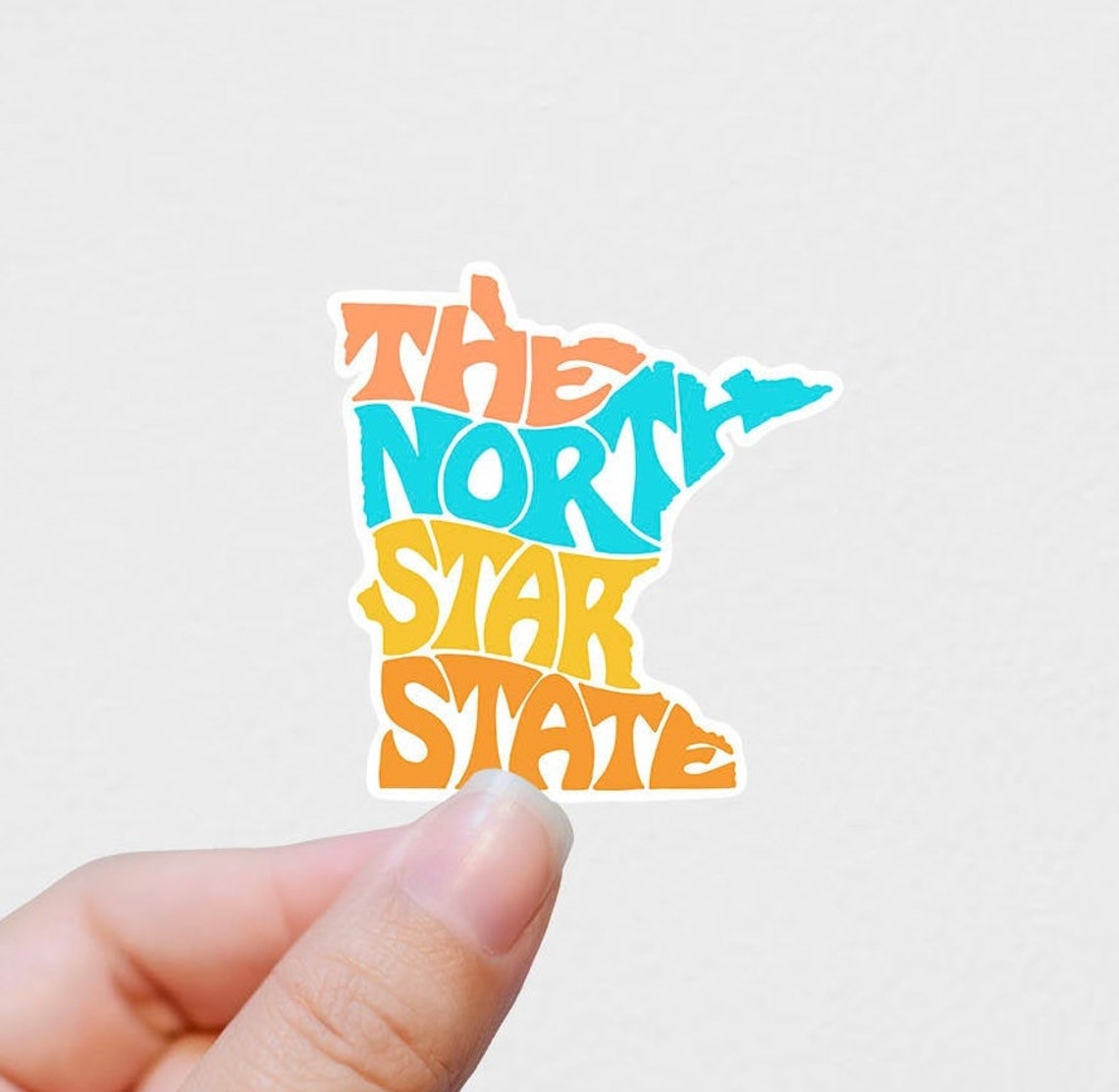 State of Minnesota Outline Sticker Minnesota Waterproof - Etsy