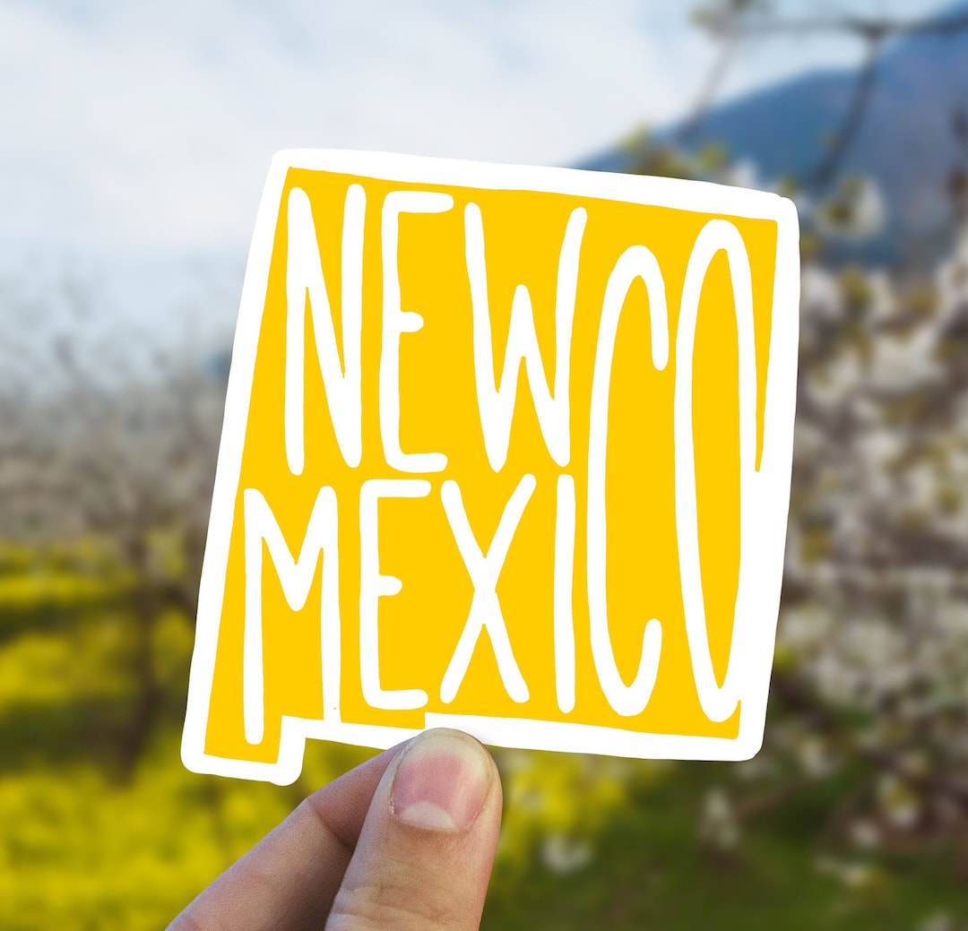 Minimal New Mexico State Vinyl Sticker, Custom Stickers, New Mexico ...
