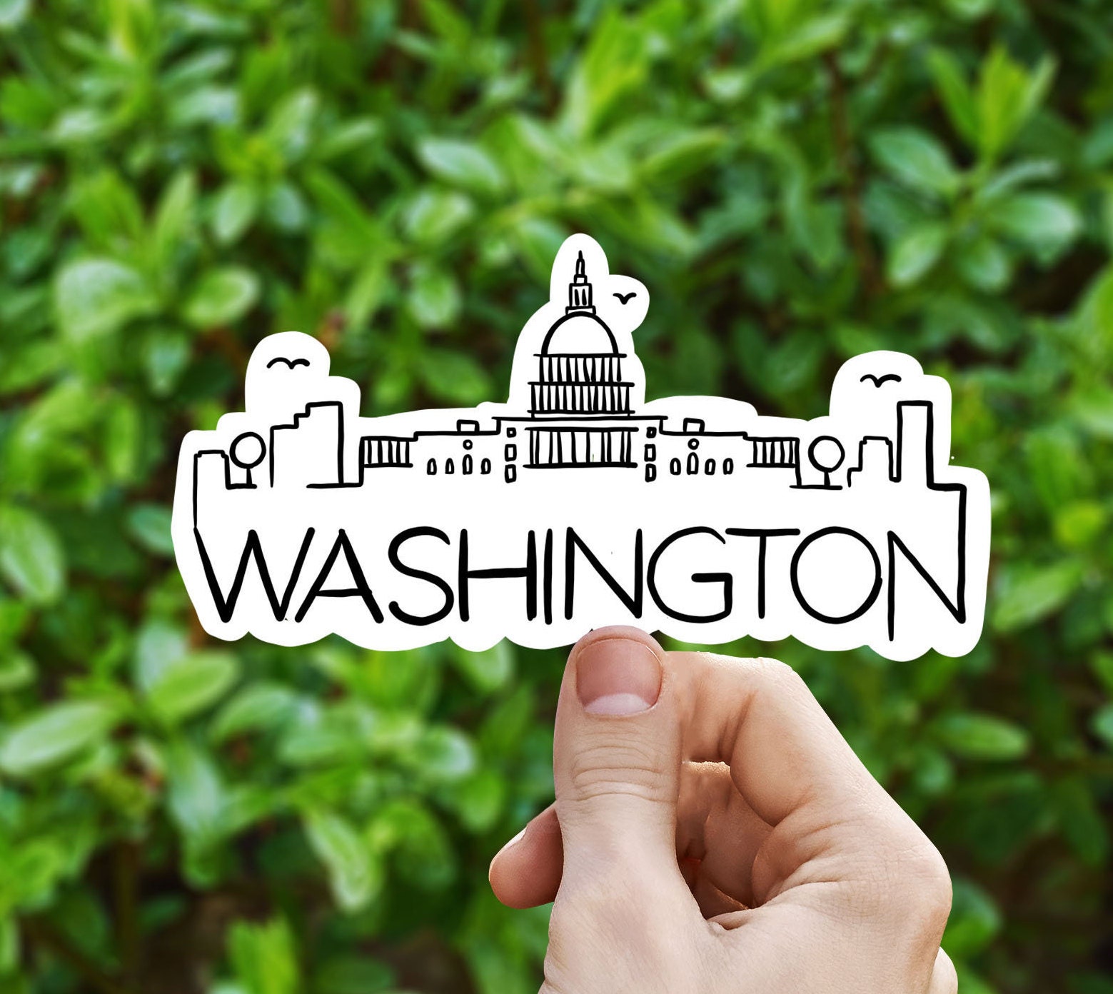 Washington DC Skyline Vinyl Sticker, Laptop Decal - Etsy