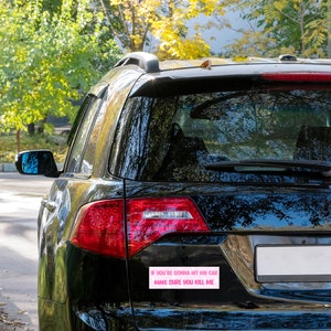 If You're Gonna Hit My Car Bumper Sticker and Magnet, Funny Bumper ...