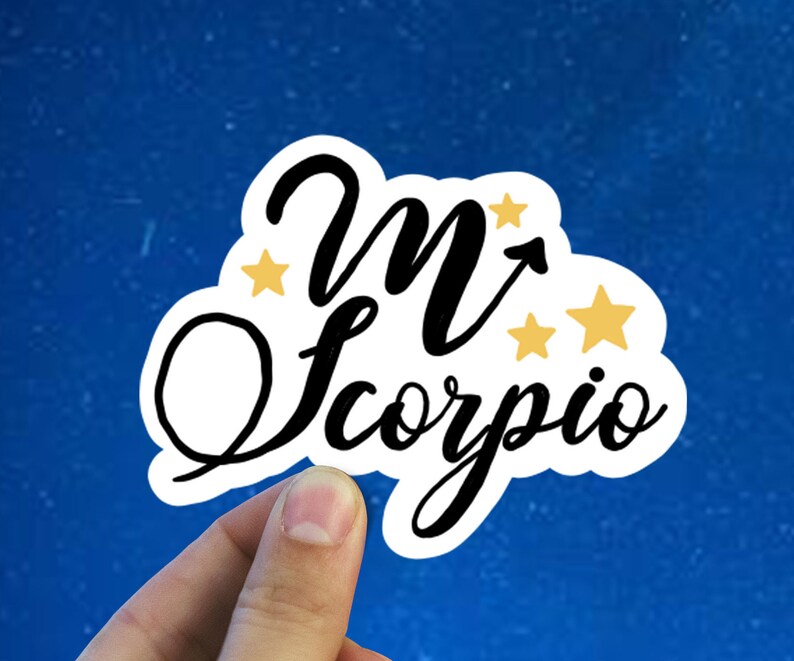 Minimalistic Scorpio Vinyl Sticker Astrology Sticker Best - Etsy