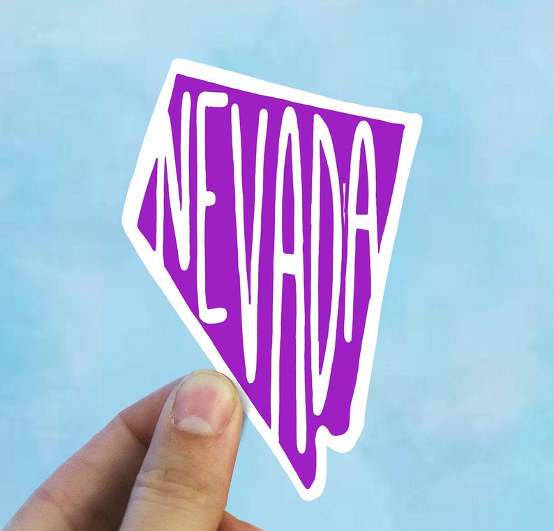 Minimal Nevada state vinyl sticker custom stickers Nevada | Etsy